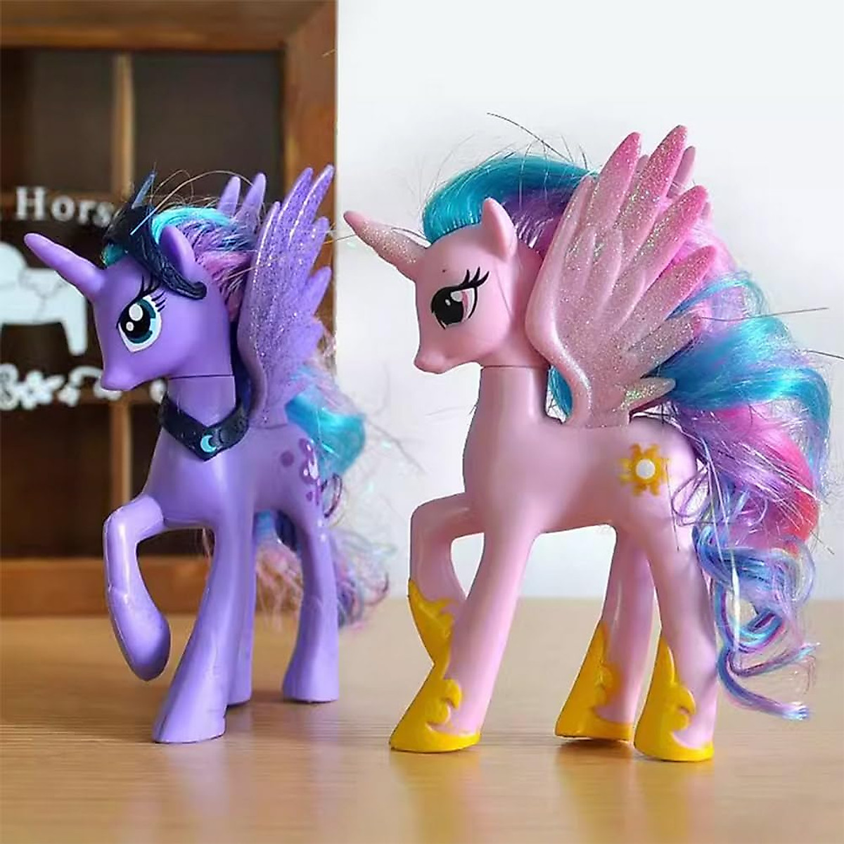 Little Horse Toy Friendship Movie Feature Character 14CM Doll Action Figure Model Toy for Girls (Fluttershy)