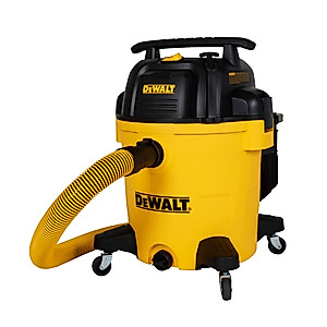 DEWALT 12 Gallon STEALTHSONIC Poly Wet/Dry Vacuum, DXV12P-QTA Newest Noise Reduction Vac, Heavy Duty Shop Vacuum for Jobsite/Workshop, Reduce Motor Noise, Yellow