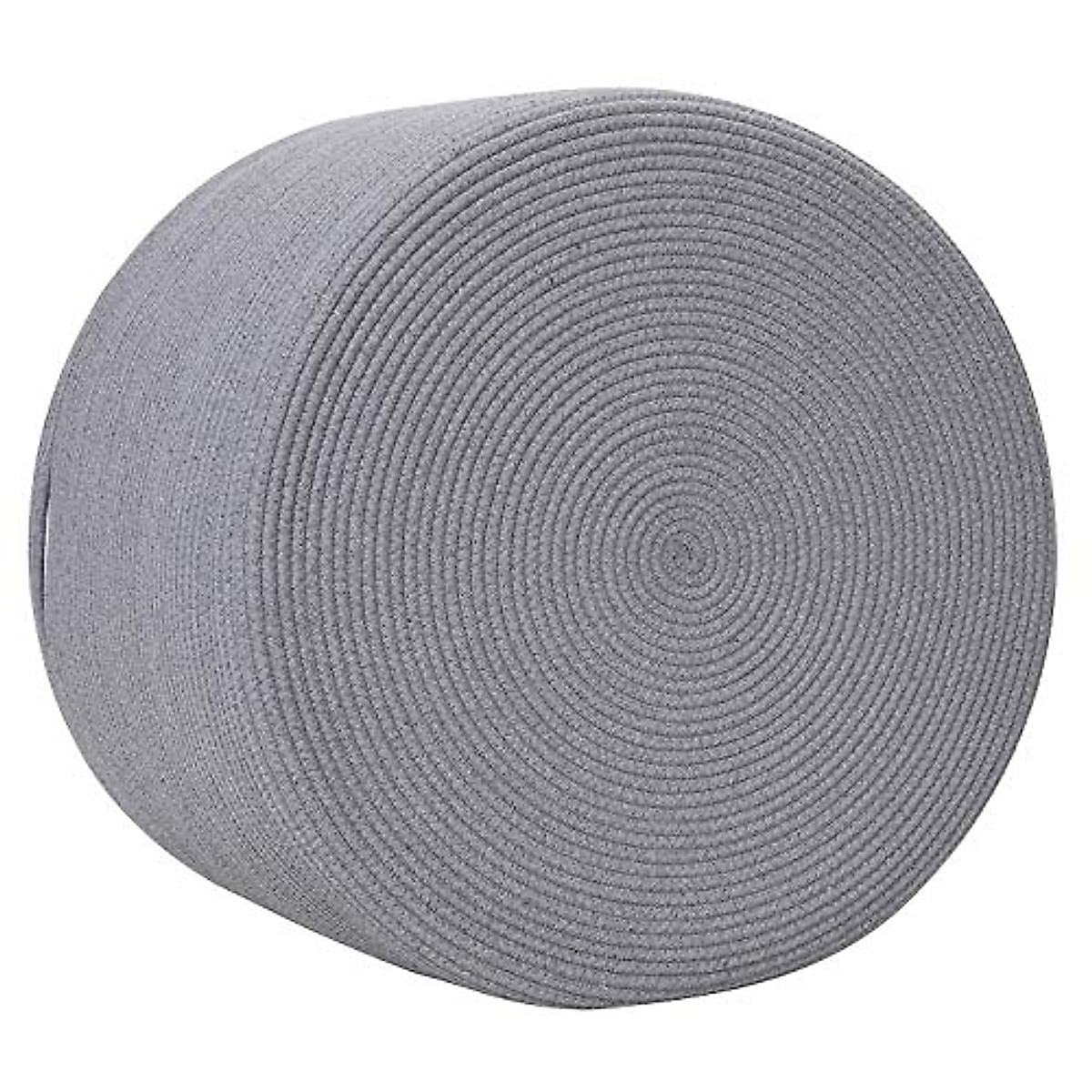 24" x 24" x 17" Max Size Large Cotton Rope Basket, Extra Large Storage Basket, Woven Laundry Hamper, Cloth Storage Bin, for Blankets Clothes Towels Pillows in Living Room, Full Grey