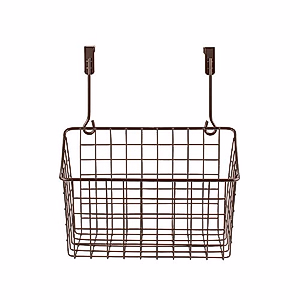 Spectrum Diversified Grid Storage Basket Over The Cabinet, Medium, Bronze