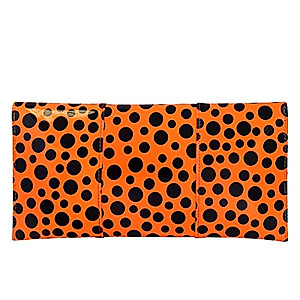 Polka Dot Patent Envelope Clutch, Orange