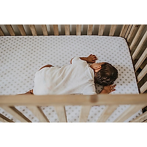 NODNAL CO. 3 Fitted Crib Sheets Gray Set - 100% OEKO-TEX Cotton for Baby Girl/Boy Nursery Bedding - Gender Neutral Chevron, Polka Dot & Stripe - Standard Baby or Toddler Crib Mattress 28”x52”x9” Sheet