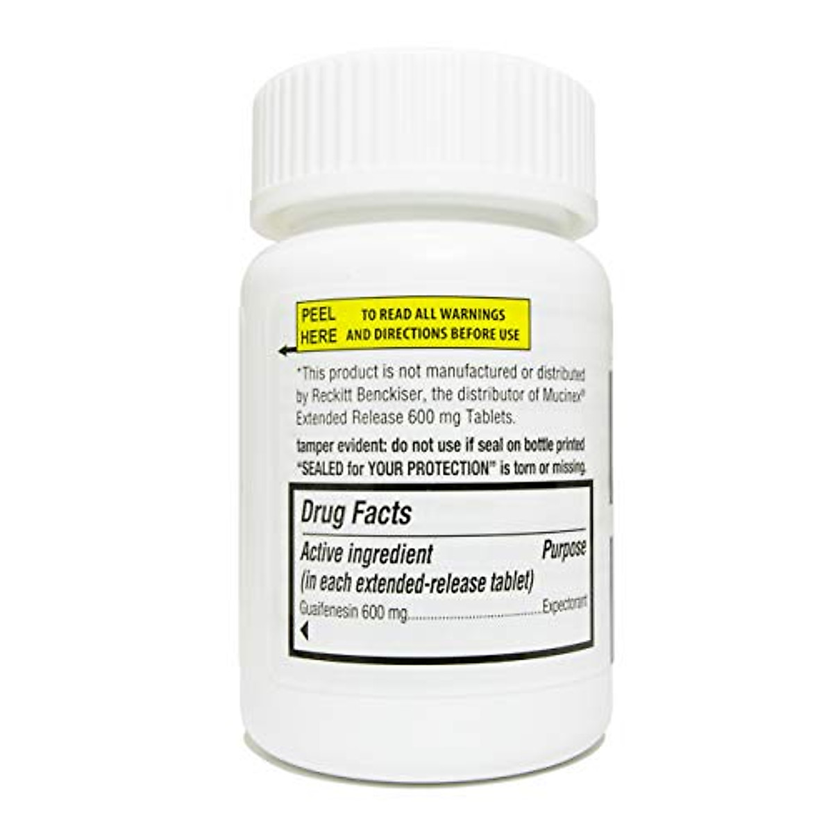 Guardian Mucus Relief, 600mg Guaifenesin 12 Hour Extended Release, Chest Congestion Expectorant (100 Count Bottle)