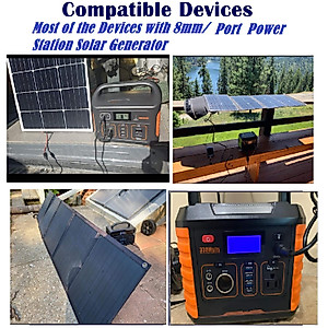 SolarEnz DC 8mm ExtensionCable 10Ft DC Power Plug for Solar Generator Portable Power Station and Solar Panel 14Gauge Cord