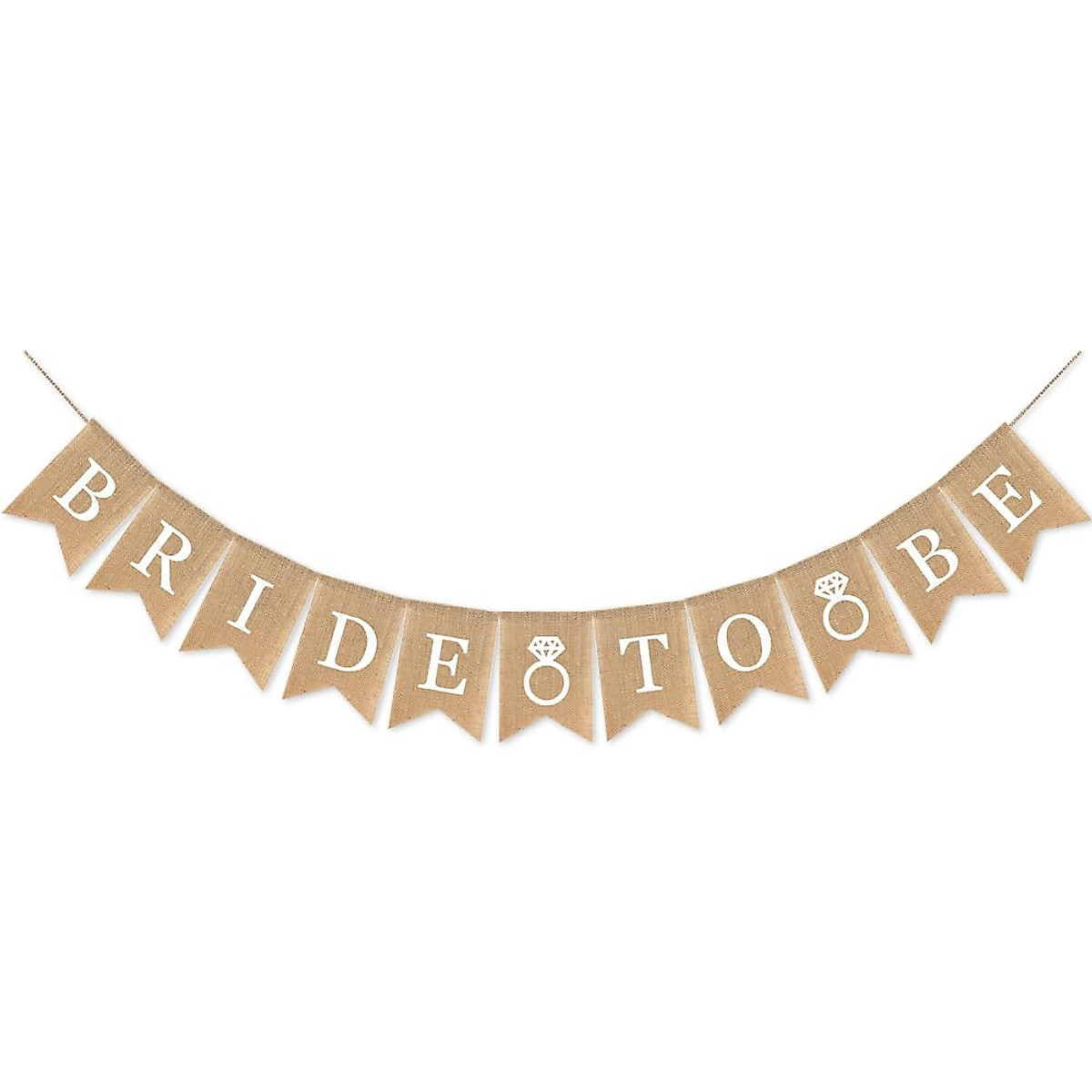 Jute Burlap Bride to Be Banner, Bridal Shower Decor, Wedding Party Decorations