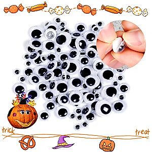Halloween Pipe Cleaners,420 Pcs Halloween Pipe Cleaners Craft Set Including 320Pcs Pipe Cleaners &100Pcs Wiggle Googly Eyes Self Adhesive for Home&School DIY Art Crafts Daily or Halloween Decoration