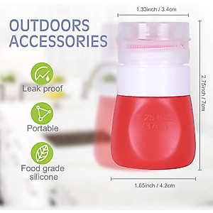 YINGGG Squeeze Portable Salad Dressing Container to Go Bottles Sauce Leakproof Condiment Storage Bottle, Dressing to Go for Lunch set of 4 (37ML)