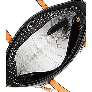 Loving Liquid Line Wine Purse with Hidden Spout - Holds 1.5 ltrs. - Wine Tote by The Joy Collection (Black/Black)