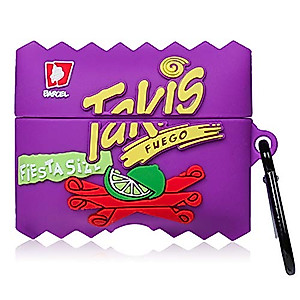 Oqplog for Airpod Pro 2019/Pro 2 Gen 2022 Case - Taki Biscuit, Food Cute 3D Cartoon Funny Kawaii for Airpods Pro Soft Silicone Cover Fashion Cool Fun Air Pods Pro Cases for Girls Women Boys Girly Teen