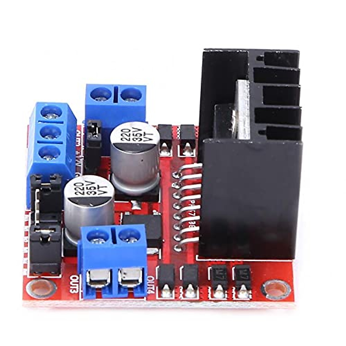 Davitu Motor Driver - L298N Motor Drive Board Module Double H Bridge Compatible With Stepper Motor Smart Car Robot Motor Driver Module