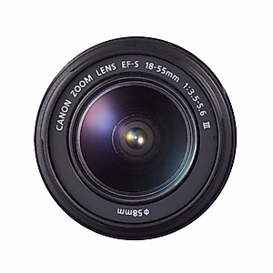 Canon EF-S 18-55mm f/3.5-5.6 III Camera Lens (New in White Box) International Model (Renewed)