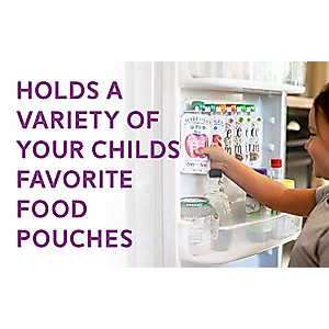 Storage Theory Food Pouch Hanger Organizer for Kitchen Pantry, Cabinet and Refrigerator - Peel and Stick Storage for Applesauce, Yogurt, Baby Food Pouches - 6 pk