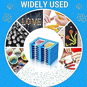 Kisty 16 Slots Diamond Painting Tray Organizer Diamond Painting Accessories Tray Diamond Painting Tools Kits Organizer Blue