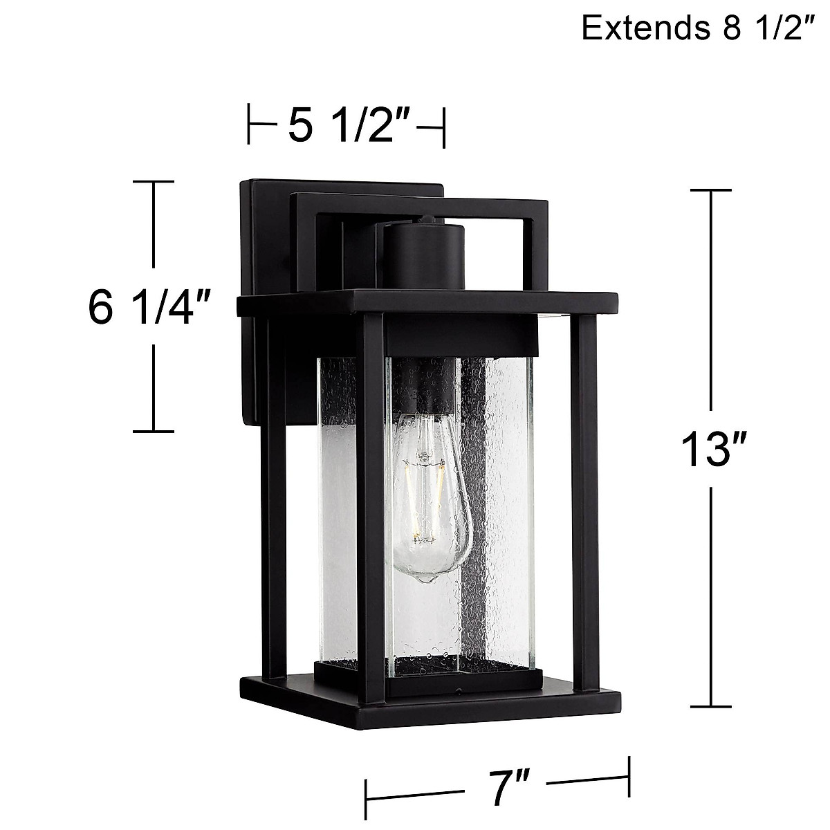 John Timberland Wickham Modern Outdoor Wall Light Fixture Painted Dark Bronze 13" Spotted Clear Glass for Exterior Barn Deck House Porch Yard Patio Outside Garage Front Door Garden Home Roof