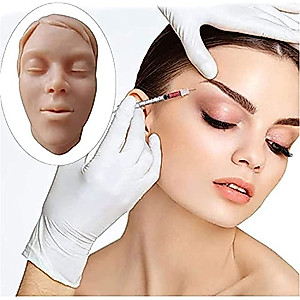 Injection Training Suture Model for Female Bone-containing Silicone Facial Skin Surgery Injection Teaching Model for Esthetician,Mannequin Doll Face Head Practice Training Medical Student, Doctor