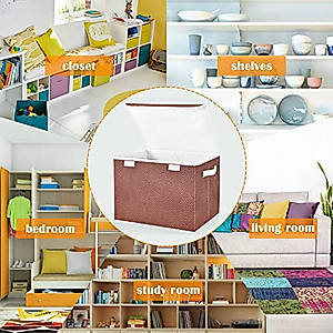 CaTaKu Football Game Storage Bins with Lids and Handles, Fabric Large Storage Container Cube Basket with Lid Decorative Storage Boxes for Organizing Clothes