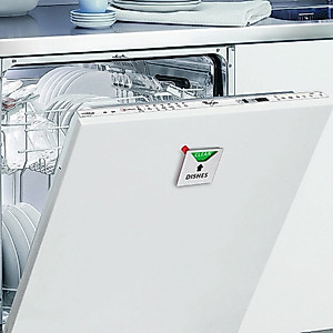 Kichwit Dishwasher Magnet Clean Dirty Sign Indicator with Running and Empty Options, Non-Scratch Strong Magnetic Backing, Residue Free Adhesive Included, 3.5 Inch, Silver