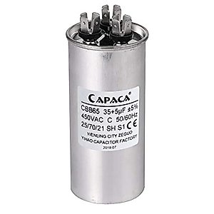 BlueNatHxRPR 35+5 CBB65 Air Conditioner Capacitor Round Dual Run Capacitor Replace 97F9834