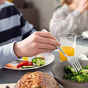 LIANYU 9-Piece Toddler Forks, Stainless Steel Kids Forks Silverware for 2-10 Year Old, Children Cutlery Flatware Set, Kids Utensils Forks Set for Home Preschools, Dishwasher Safe