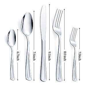 30-Piece Silverware Set for 6, GoGeiLi Stainless Steel Flatware Cutlery Set for 6, include Fork, Knife and Spoon Set, Mirror Finished