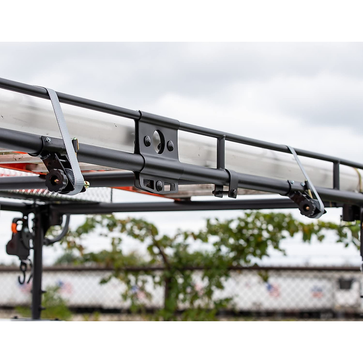 Buyers Products 5480007 Round Tube Ladder Rack Rachet Straps, 2 Pack, 7ft x 1-1/2 Inch, Double J Hook, Ladder Rack Straps, Pickup Truck Contractor Rack, Pickup Truck Cargo Rack Accessories