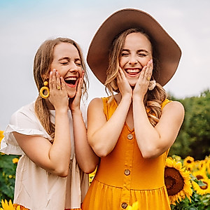 STORYJEWELLERY Story Jewellery Sunflower Ring for Women, Gold Plated Sunflower Ring for Girl, You Are My Sunshine Ring for Women, Birthday Christmas Valentines Gifts Rings for Girls(all, silver 10)