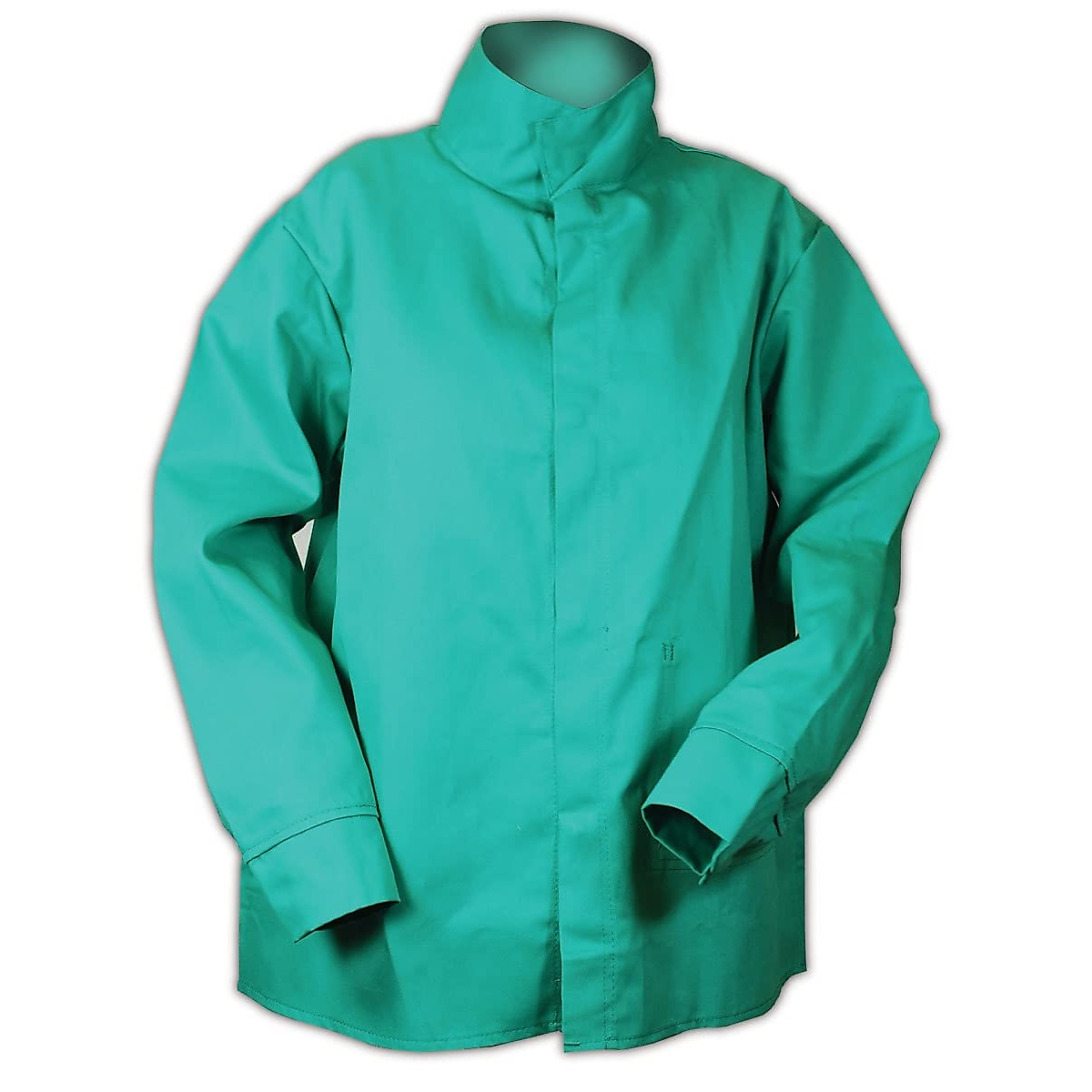 MAGID Arc-Rated 9.0 oz. FR Cotton Relaxed Fit Welding Jacket, 1 Jacket, Size Small, Green, 1530RF