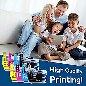[Latest Version] LC3013 3011 ALLWORK Compatible Ink Cartridges Replacement for Brother LC3013 LC3011 Ink Cartridge Works with Brother MFC-J690DW MFC-J491DW MFC-J497DW MFC-J895DW Inkjet Printer 8 Packs