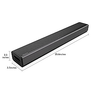 Hisense HS214 2.1ch Sound Bar with Built-in Subwoofer, 108W, All-in-one Compact Design with Wireless Bluetooth, Powered by Dolby Audio, Roku TV Ready, HDMI ARC/Optical/AUX/USB, 3 EQ Modes,Black