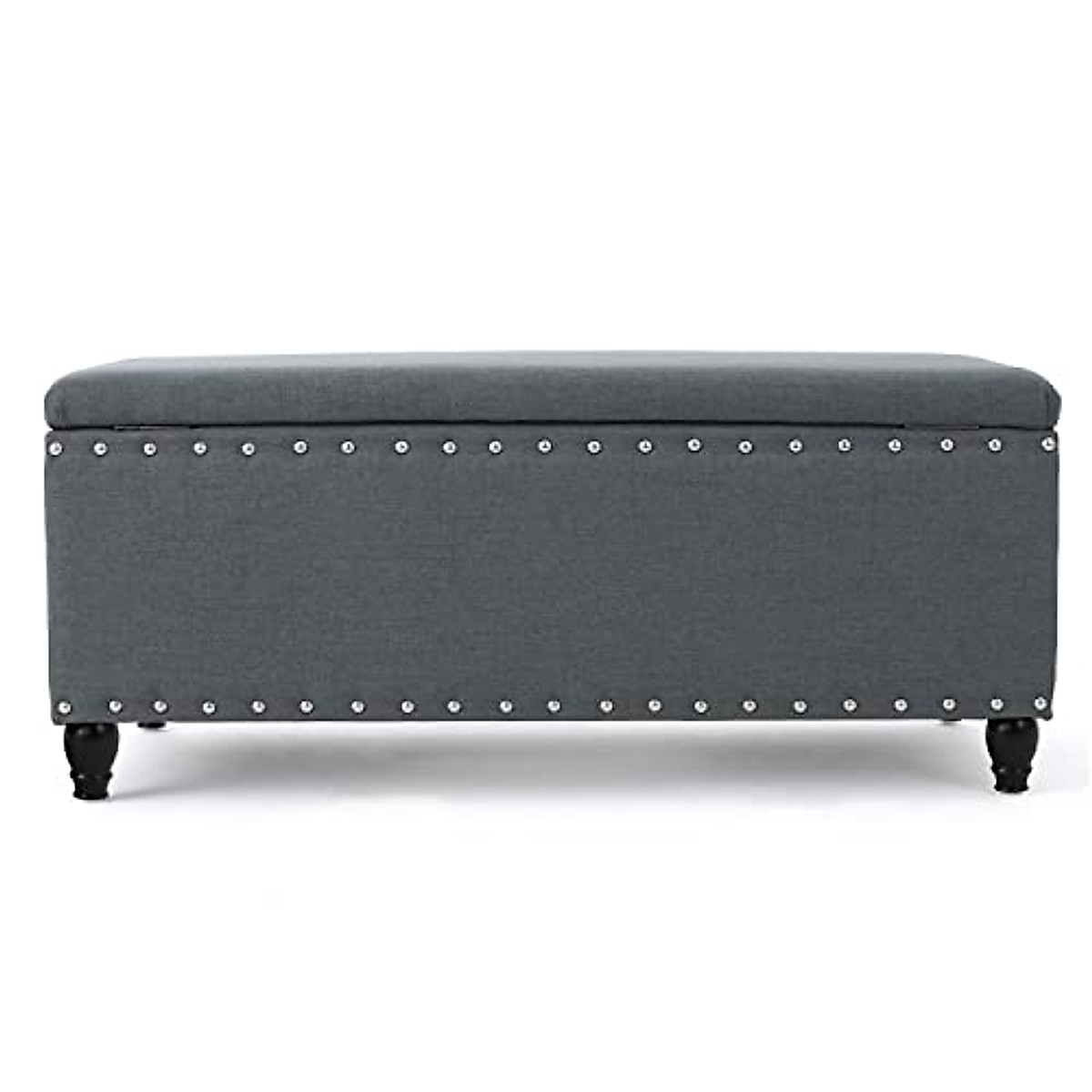 Christopher Knight Home Tatiana Fabric Storage Ottoman, Charcoal