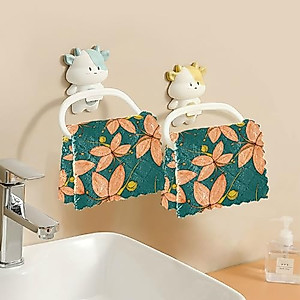 FRODOTGV Creative Pattern Flowers Ethnic Style Kitchen Accessories for Cooking New Home Tea Towel Kitchen Terry Dish Cloth Farmhouse Kitchen Hand Towels