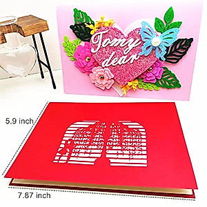 2-Packed 3D Pop Up Willow Cards Greeting Cards for Congratulation, for Special Day, Birthday or Wedding Congratulation, with Envelope (Combination 31)
