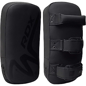 RDX MMA Thai Pad for Target Training, Convex Skin Leather Curved Kickboxing Strike Shield, Coaching Boxing, Muay Thai, Martial Arts, Karate, Taekwondo, Punching