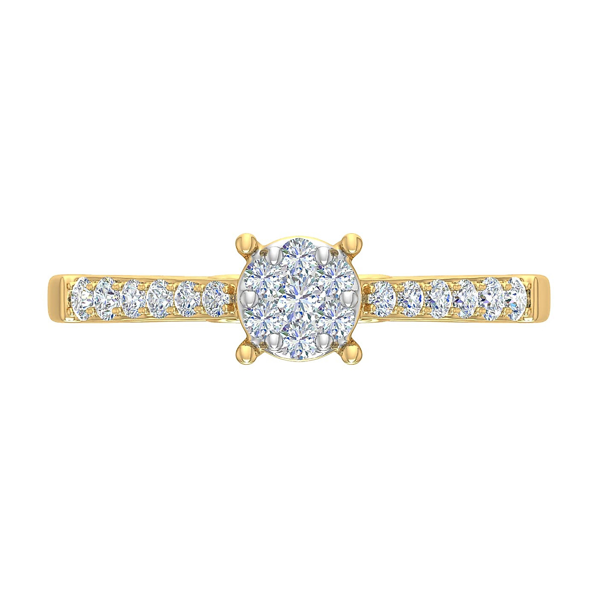 0.30 Carat Prong Set Diamond Engagement Ring in 14K Yellow Gold (Ring Size 7)
