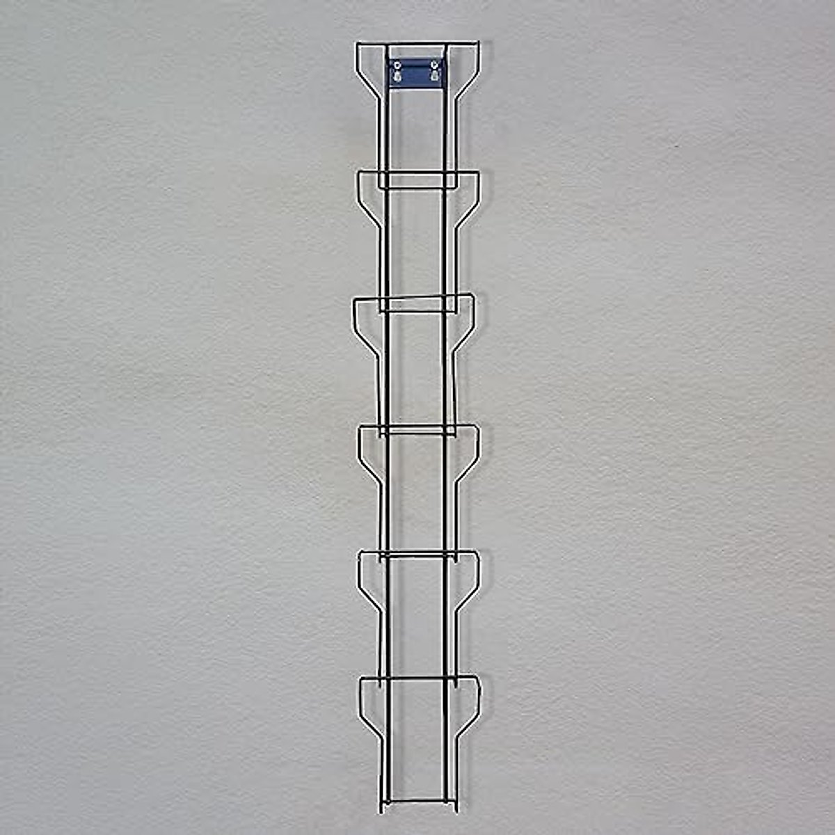 FixtureDisplays® Vertical Wall Mounting 6 Pockets 4 X 6" Greeting Card Post Card Rack 4.7 X 2.2 X 30.3" with Slight Pocket Overlap 11713-NPF-SL