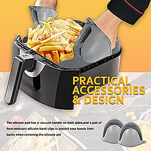 Dual Air Fryer Accessories Set of 6 for Ninja Foodi AF300UK, AF400UK, Instant Vortex, Tower T17088, Salter Dual Zone Deep Air Fryers 7.6L-9.6L
