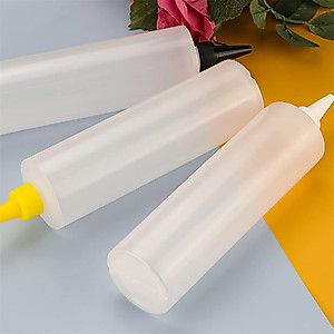 Squeeze Bottle Condiment Bottles Writer Bottle Pigment Squeezy Bottle Resealable Plastic Squeezing Squirt Bottles for Cooking Painting