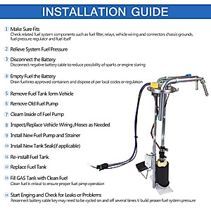 FAERSI Fuel Pump Replace# E3622S Compatible with 1996-1997 Chevy | GMC C1500 C2500 C3500 K1500 K2500 K3500 V6 V8 4.3L 5.0L 5.7L 7.4L Module Assembly