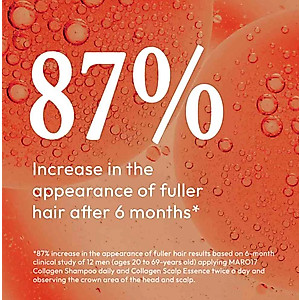 ＭＡＲＯ１７ MARO17 Collagen Shampoo Perfect Wash - Mens Shampoo for Hair Growth and Volume - Cleanses Dirt and Unnecessary Sebum - Sulfate Free + DHT Blocker and Collagen for Thicker Hair - Gifts for Men