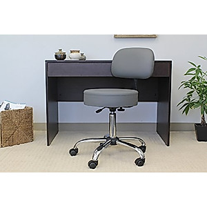 Boss Office Products Chairs Executive Seating, Grey & Be Well Medical Spa Professional Adjustable Drafting Stool with Back, Grey