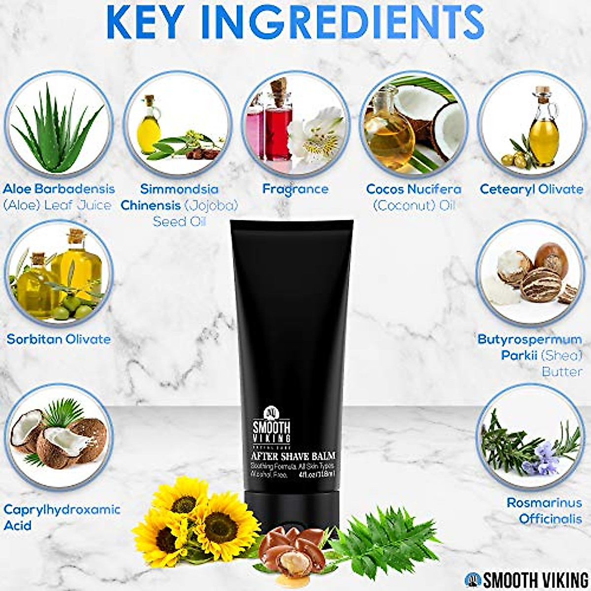 After Shave Balm For Men - Alcohol-Free Mave Balm with Spiced Black Pepper Scentens Aftershave for Sensitive Skin (4 Oz) - Soothing, Moisturizing Face Care Post Sh