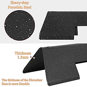 MOASKER 15-1/4" 7636 Grill Flavorizer Bars for Weber Spirit II E-310 S-310 E-320 S-320, Porcelain-Enameled Heat Plates for Weber Spirit E/S-310, E/S-320 Series Model (with Front Control Knobs), 67046