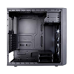 Fractal Design Focus G - Mid Tower Computer Case - ATX - High Airflow - 2X Fractal Design Silent LL Series 120mm White LED Fans Included - USB 3.0 - Window Side Panel - Black