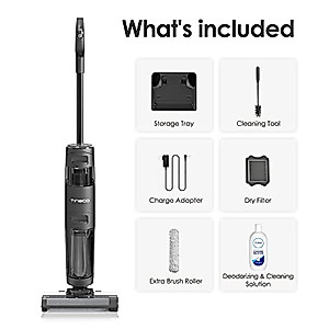 Tineco Floor ONE S3 Breeze Cordless Hardwood Floors Cleaner, Lightweight Wet Dry Vacuum Cleaners for Multi-Surface Cleaning with Smart Control System