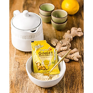 Instant Ginger Honey Crystals Family Value Pack 60 Sachets 18g per Sachets (Total 38oz/ 1080g) By Prince of Peace