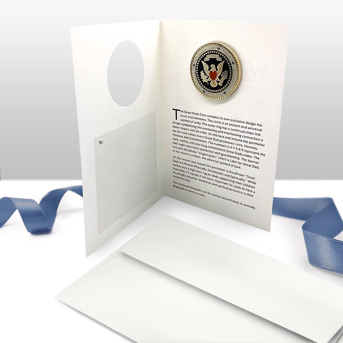 LakiKid Best Gifts for Dad - Great Dad Pocket Medallion, Unique & Stylish Dad Gifts from Daughter or Wife. Perfect Appreciation Keepsake for Dads.