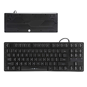 Vbestlife GK10 Wired Gaming Keyboard, 87Key RGB Mechanical Keyboard,led Backlight Keyboard, Ergonomic Computer Supplies, Suitable for laptops and Desktop Computers fosa1mcu1nt3zho139