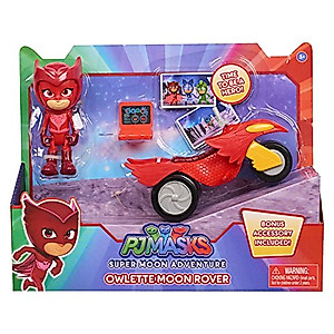 PJ Masks Super Moon Adventure Space Rover, 3-inch Owlette Figure, Space Rover Vehicle, and Lunar Laptop Accesory, Kids Toys for Ages 3 Up by Just Play