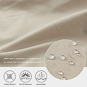 Libin Women's Cargo Capri Hiking Pants Lightweight Quick Dry Cropped Pants Summer Casual Outdoor with Zipper Pockets, Khaki, Medium