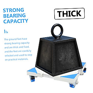 SHOWERORO Shelf Kitchen Appliance Movable Base Braces Washing Machine Base Washing Machine Bottom Stand Dryer Machine Fridge Stand Appliance Stand Plastic Universal Wheel White Floor Mat